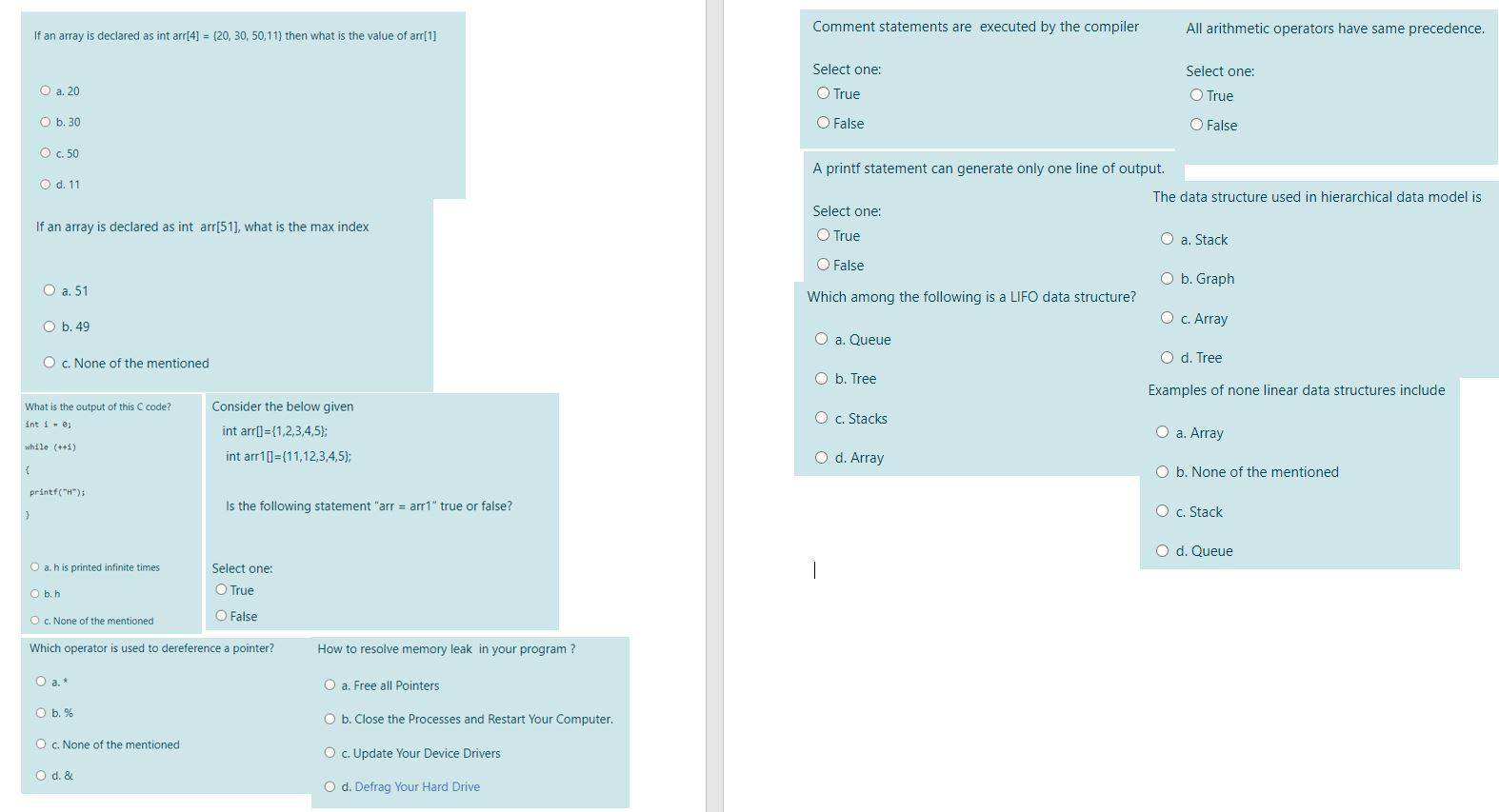 Comment statements are executed by the compiler If an | Chegg.com