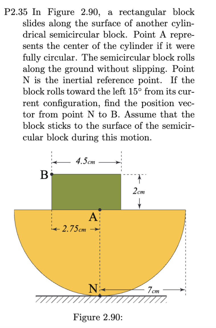 Solved P2.35 ﻿In Figure 2.90, ﻿a rectangular blockslides | Chegg.com