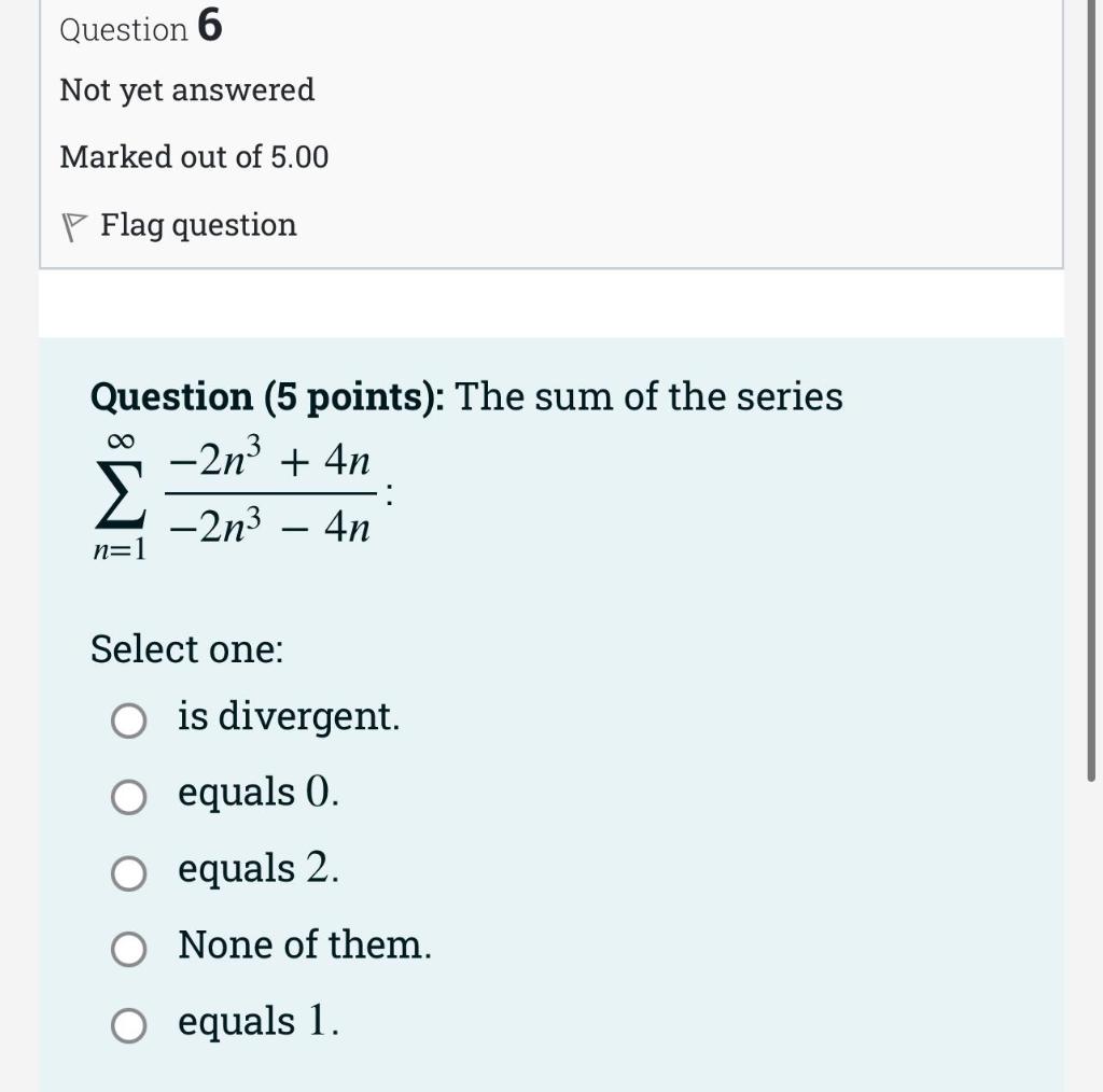 Solved Question 1 Not yet answered Marked out of 5.00 P Flag | Chegg.com
