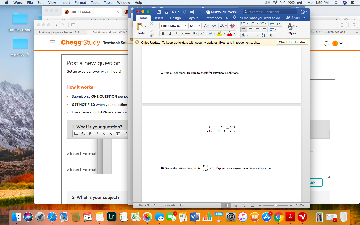 Solved Word File Edit View Insert Format Tools Table Window | Chegg.com