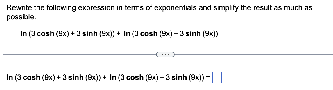 Solved Rewrite the following expression in terms of | Chegg.com