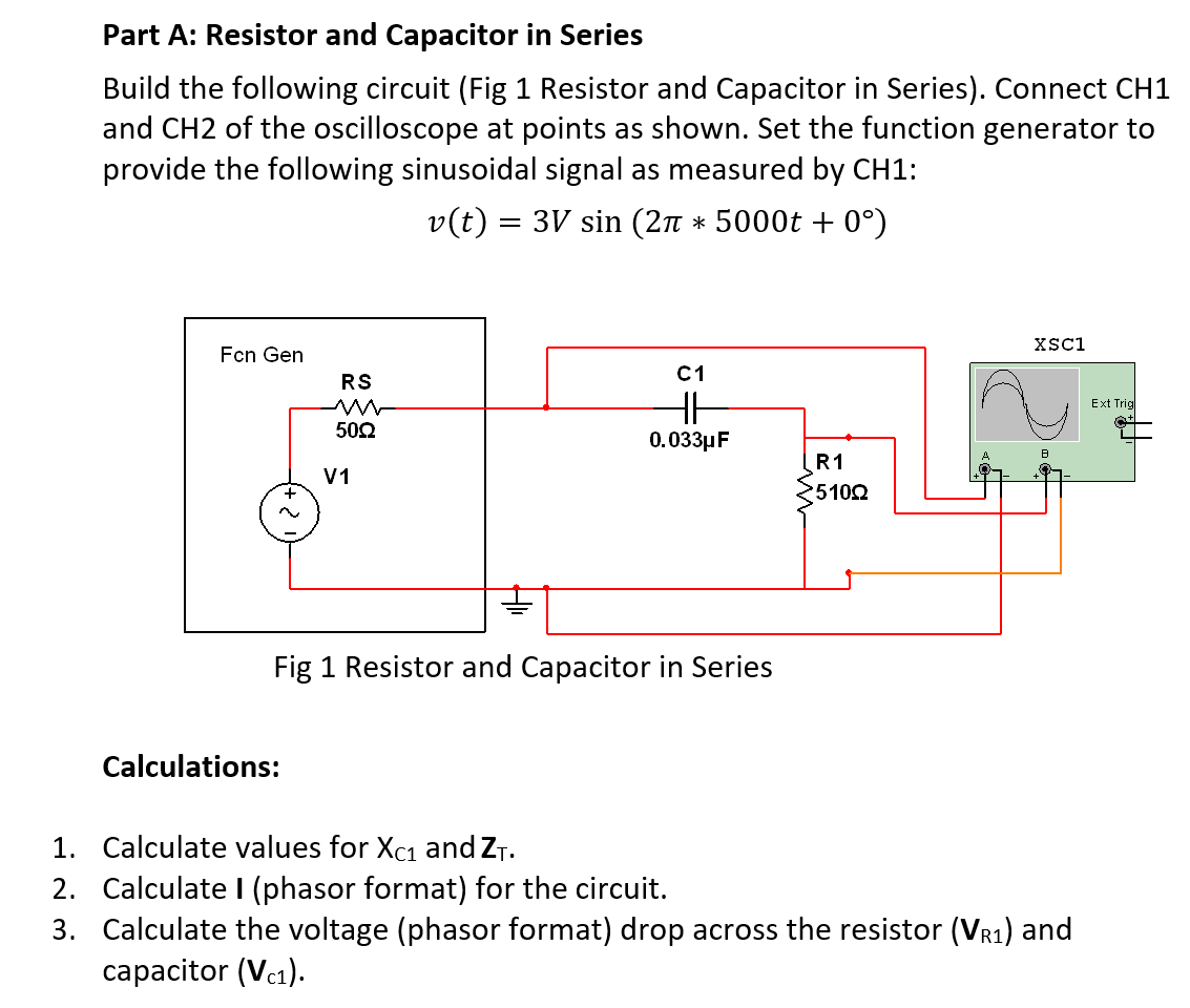 Solved Part A: Resistor and Capacitor in Series Build the | Chegg.com