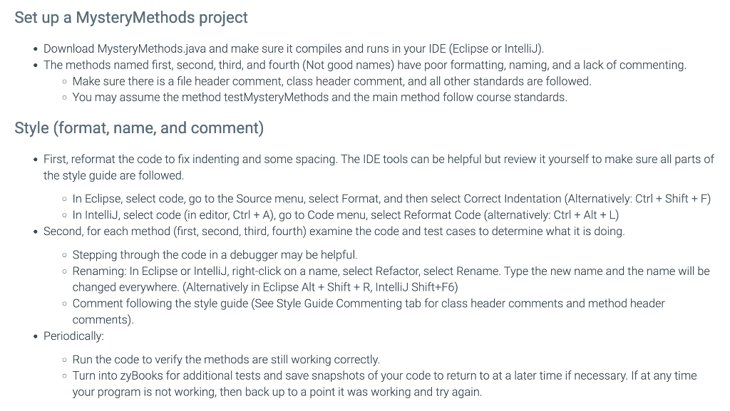 Solved 8.16 *zyLab: Mystery Methods Can you just change | Chegg.com