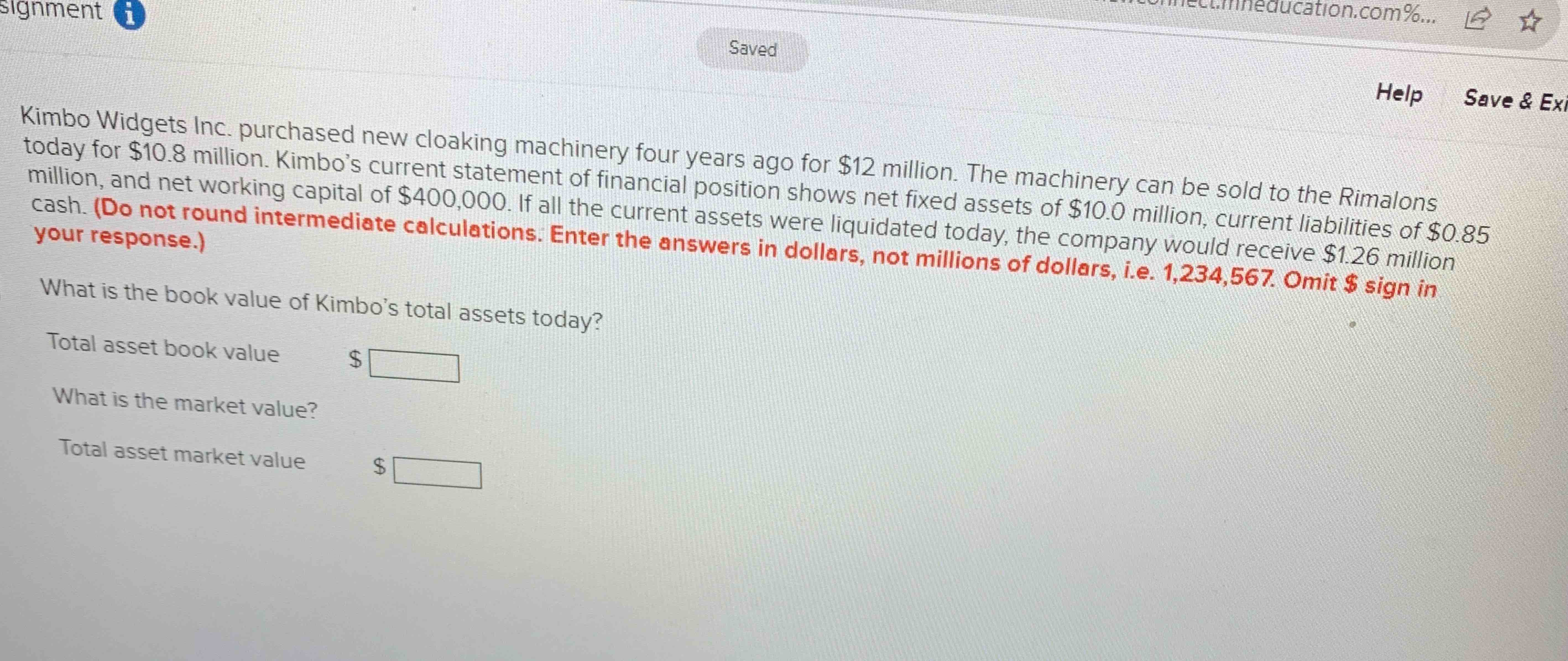Solved Kimbo Widgets Inc. purchased new cloaking machinery | Chegg.com