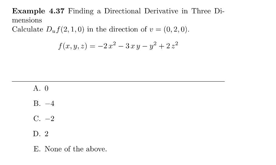 Solved Example 4.37 Finding a Directional Derivative in | Chegg.com