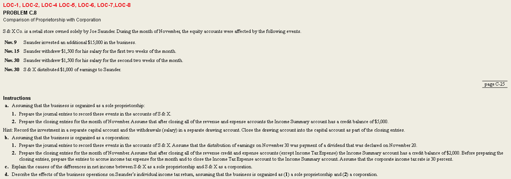 Solved LOC-1, LOC-2, LOC-4 LOC-5, LOC-6, LOC-7,LOC-8 PROBLEM | Chegg.com