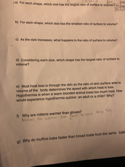 Solved upes biscovery Lessons Compare Surface Area to Volume | Chegg.com