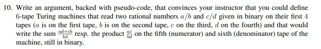 10. Write an argument, backed with pseudo-code, that | Chegg.com