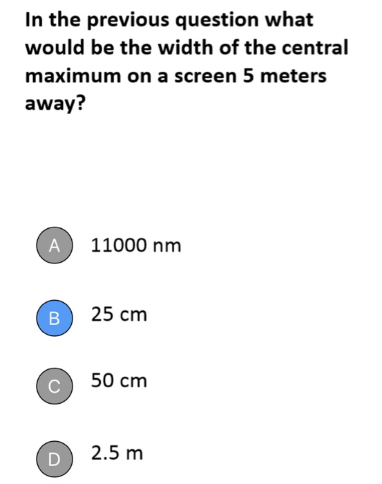 Solved What is the angle of the first minimum in the | Chegg.com