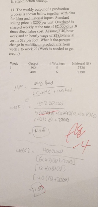 Solved The weekly output of a production process is shown | Chegg.com