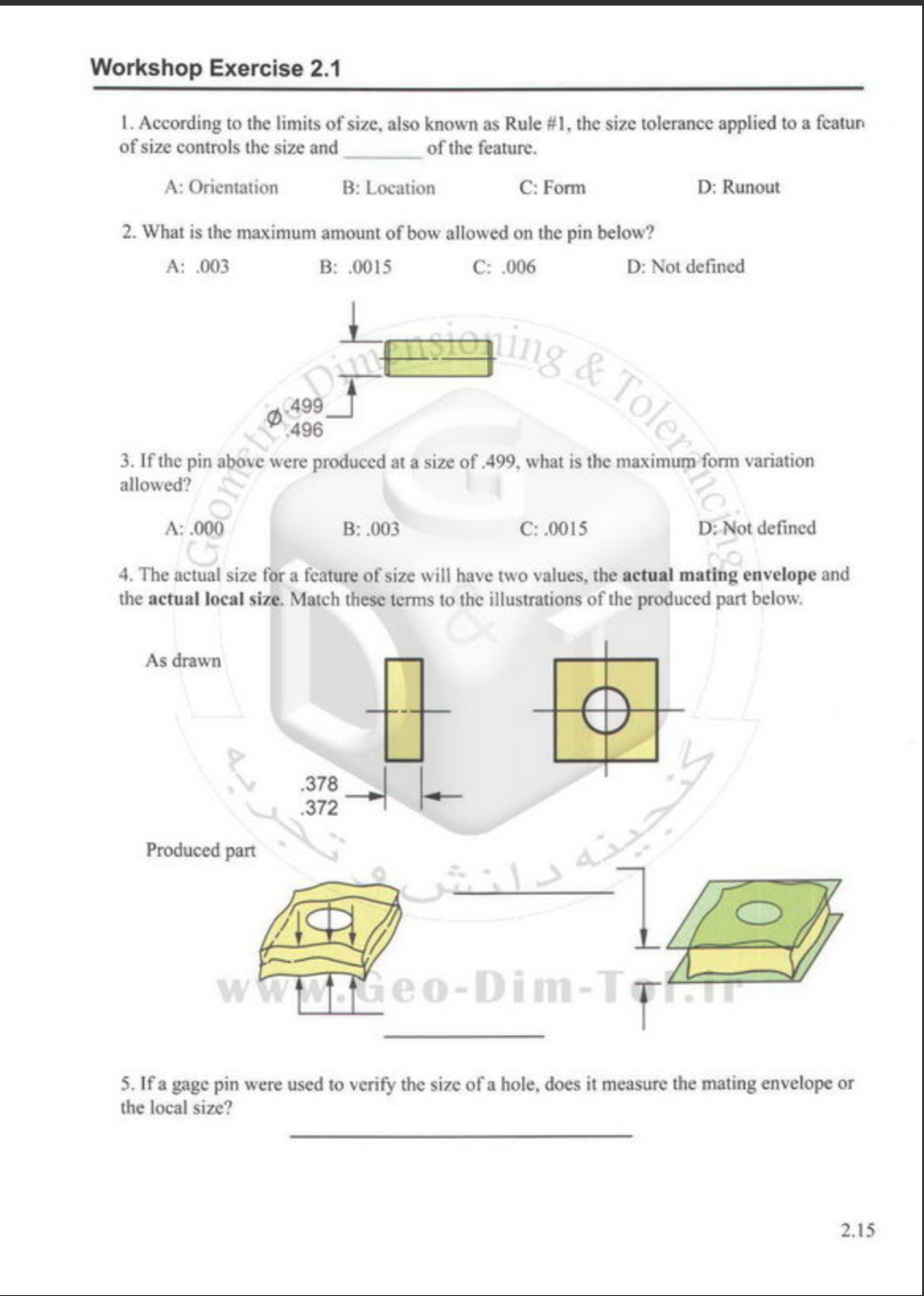 Solved Workshop Exercise 2.1 1. According to the limits of | Chegg.com