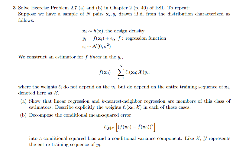 Solved 3 Solve Exercise Problem 2.7 (a) and (b) in Chapter 2 | Chegg.com