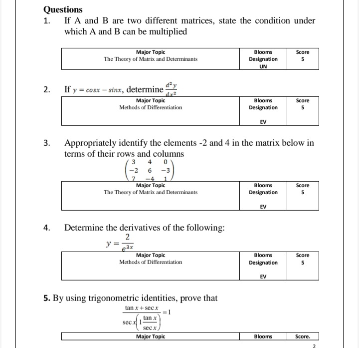 Solved Questions 1. If A and B are two different matrices, | Chegg.com