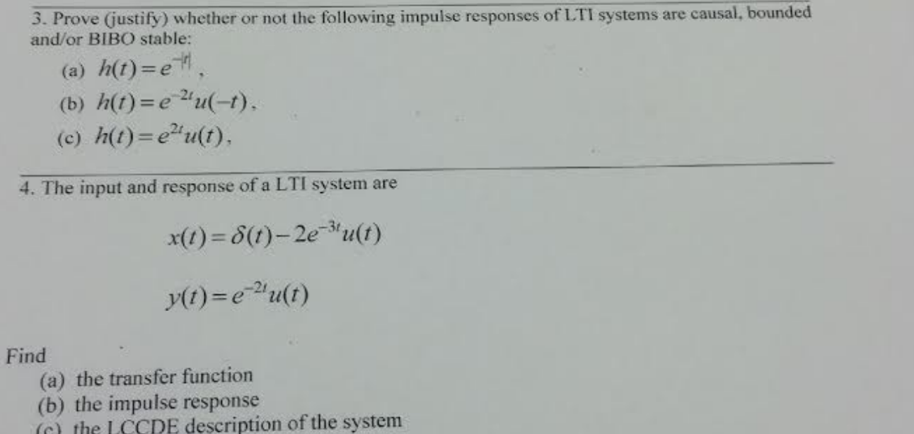 Solved 3. Prove (justify) whether or not the following | Chegg.com