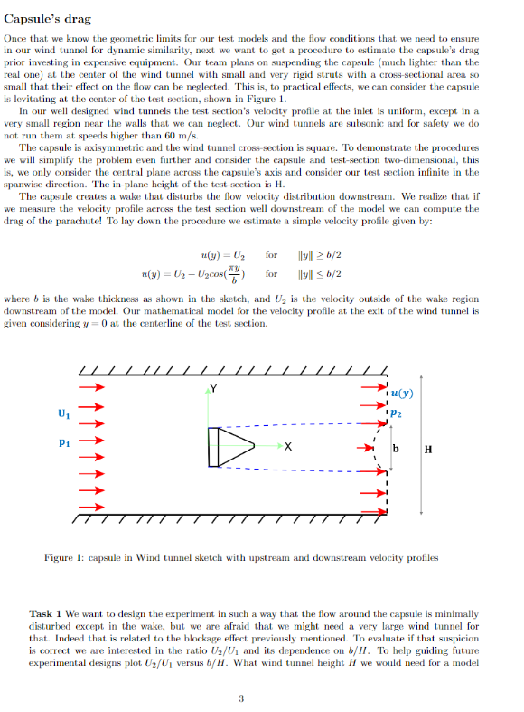 Solved Capsule's drag Once that we know the geometric limits | Chegg.com