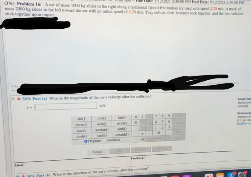 Solved 2:30:00 PM End Date: 5/12/2021 2:30:00 PM (3%) | Chegg.com