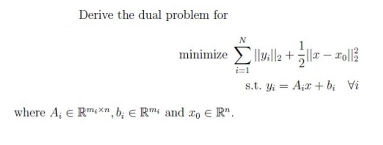 Solved Derive the dual problem for | Chegg.com