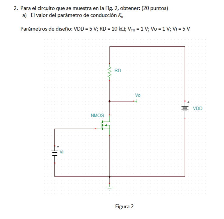 Solved Para el ﻿circuito que se ﻿muestra en la ﻿Fig. 2, | Chegg.com