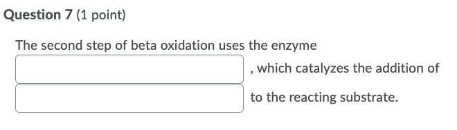Solved Question 7 (1 point) The second step of beta | Chegg.com