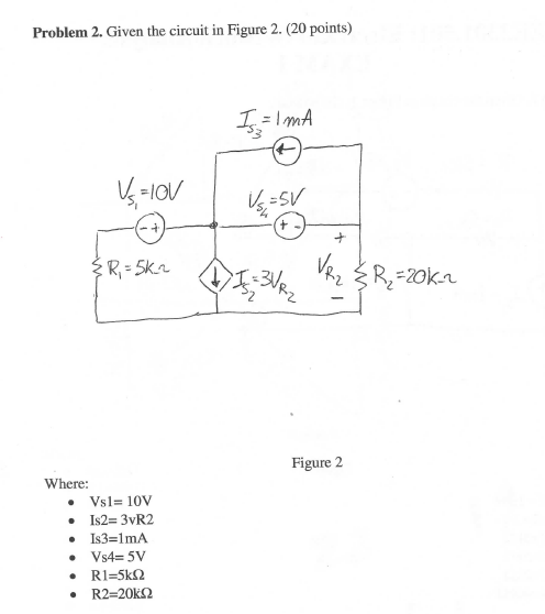 Solved A) Find VR2 using mesh current equations B) Find VR2 | Chegg.com