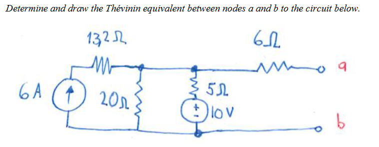 Solved Determine and draw the Thévinin equivalent between | Chegg.com