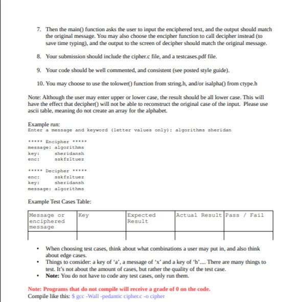 Solved In this assignment, you will encipher messages using | Chegg.com