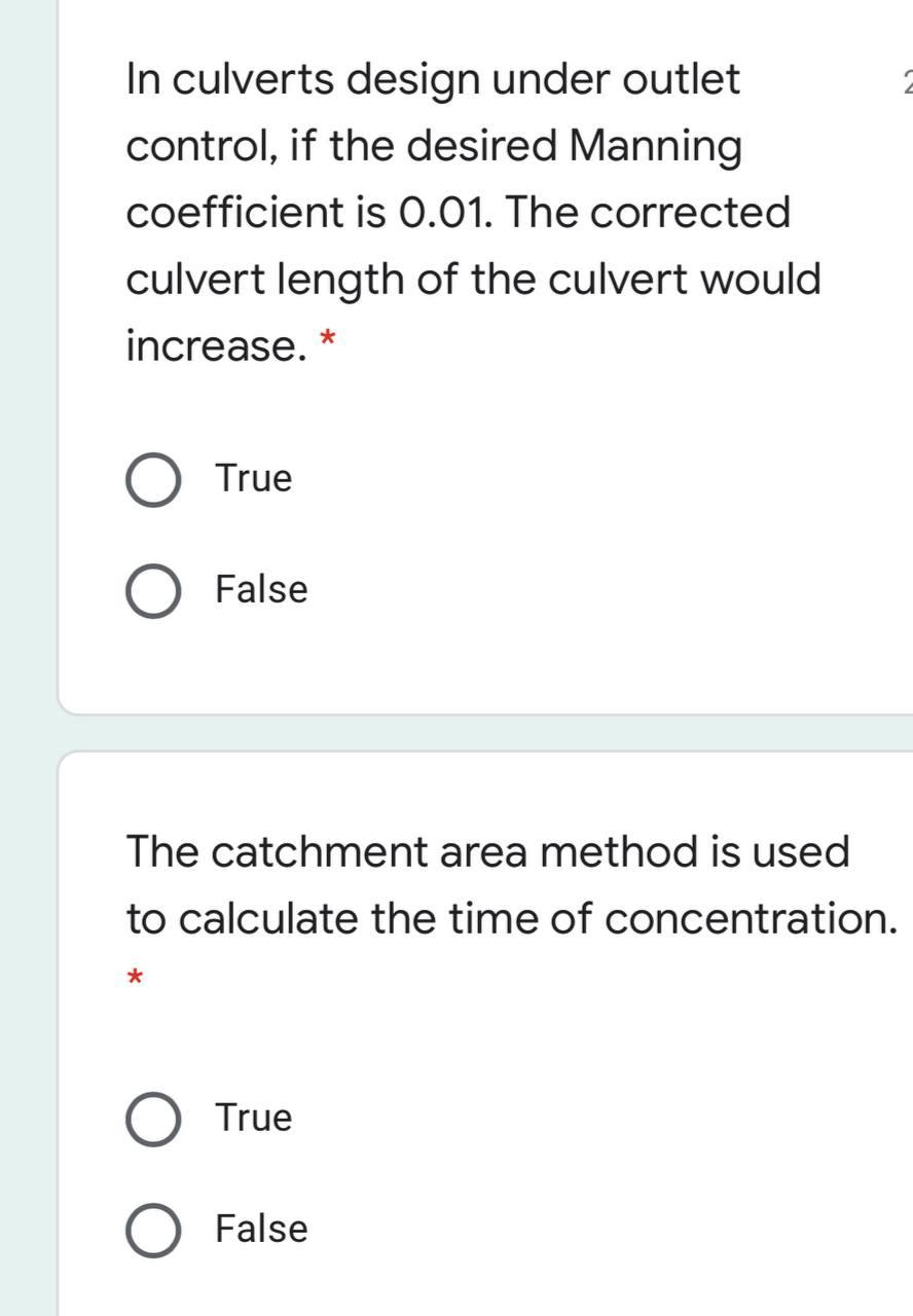 Solved In culverts design under outlet control, if the | Chegg.com