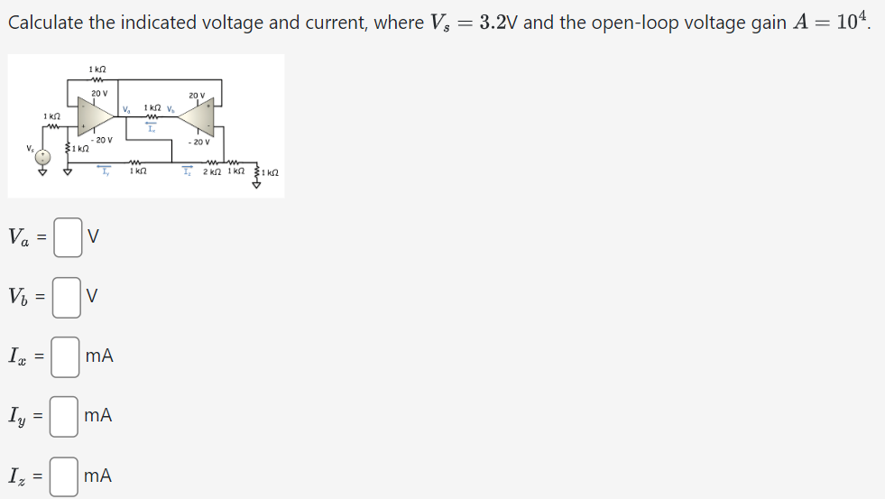 Solved Calculate the indicated voltage and current, where | Chegg.com