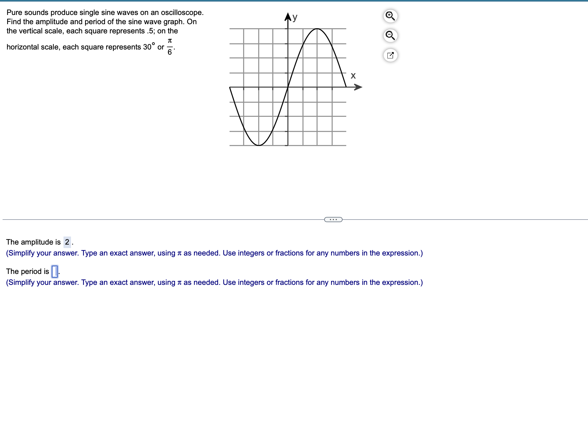 Pure sounds produce single sine waves on an | Chegg.com