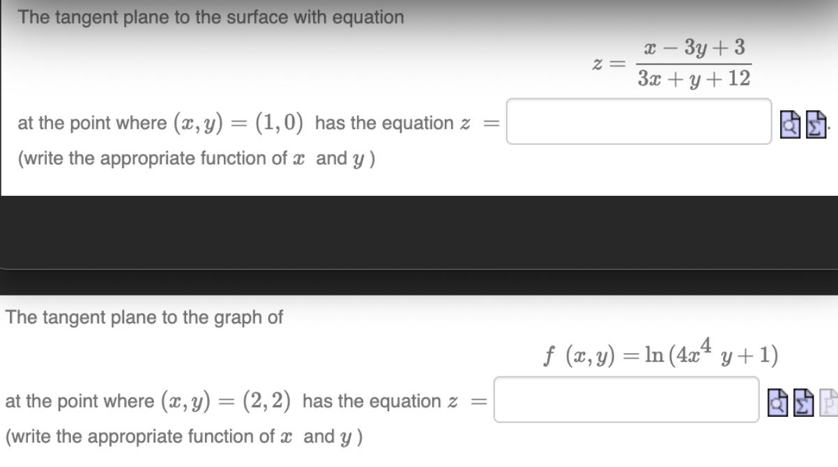Solved The tangent plane to the surface with equation | Chegg.com