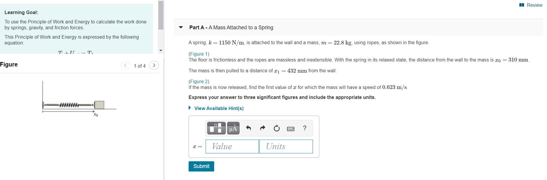 Solved Review Learning Goal: To use the Principle of Work | Chegg.com