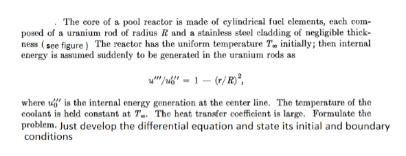 Solved The core of a pool reactor is made of cylindrical | Chegg.com