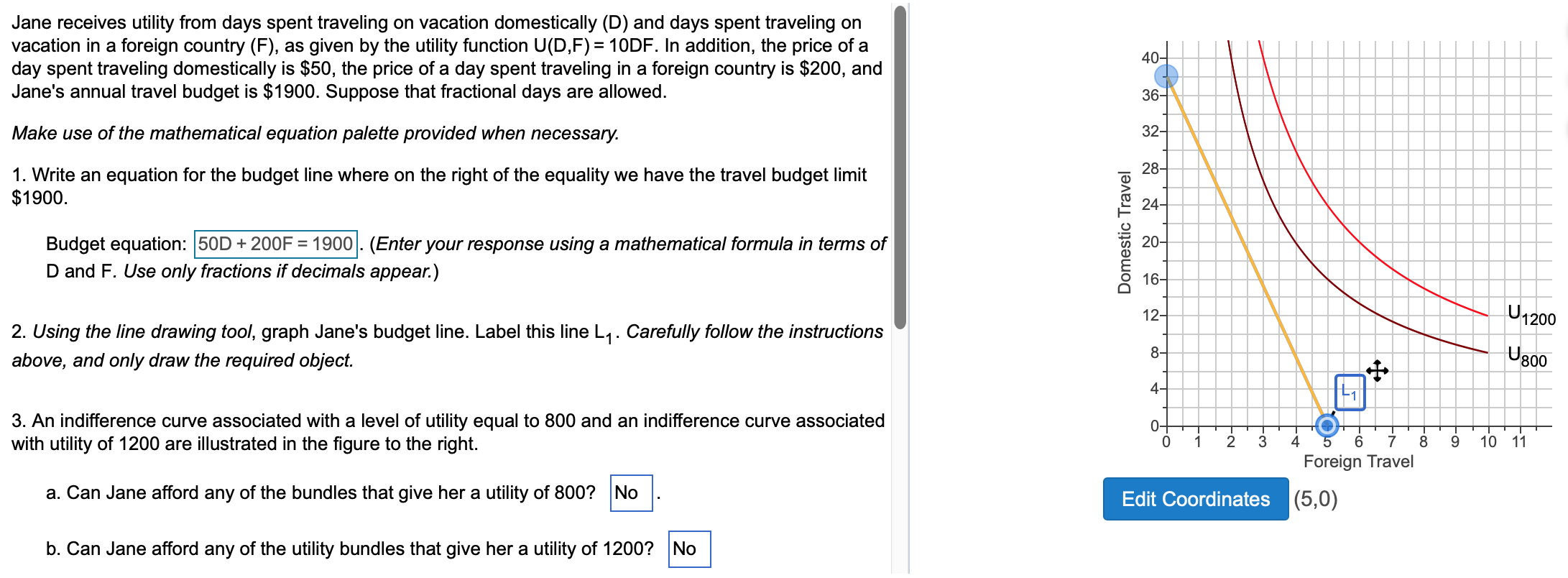 Solved Jane receives utility from days spent traveling on | Chegg.com Solved Jane receives utility from days spent traveling on | Chegg.com