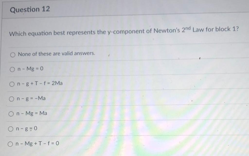 Solved M M 2 Blocks 1 & 2 of equal mass M are connected by a | Chegg.com