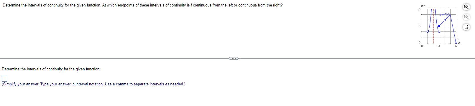 Solved Determine the intervals of continuity for the given | Chegg.com