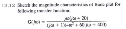 Solved 12.12 Sketch the magnitude characteristics of Bode | Chegg.com