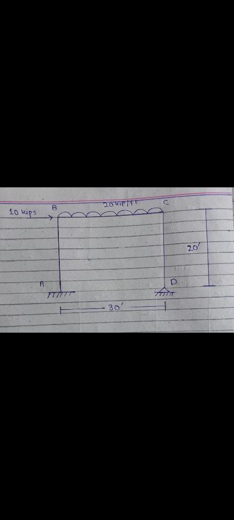 Solved A is fixed support and D is hinge support. solve | Chegg.com