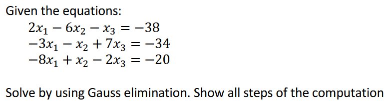 Solved Given The Equations 
