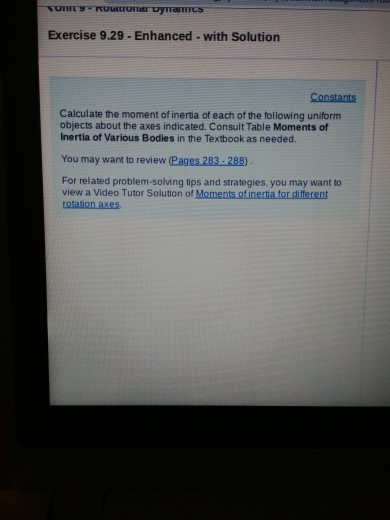 Solved Exercise 9.29 Enhanced - with Solution Constants | Chegg.com