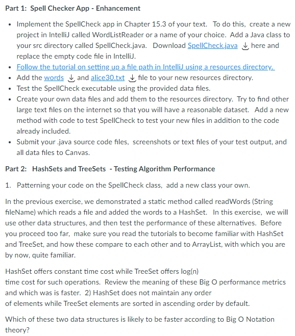 Part 1: Spell Checker App - Enhancement • Implement | Chegg.com
