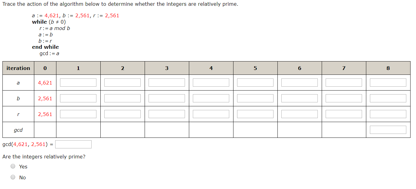 Solved Trace the action of the algorithm below to determine | Chegg.com