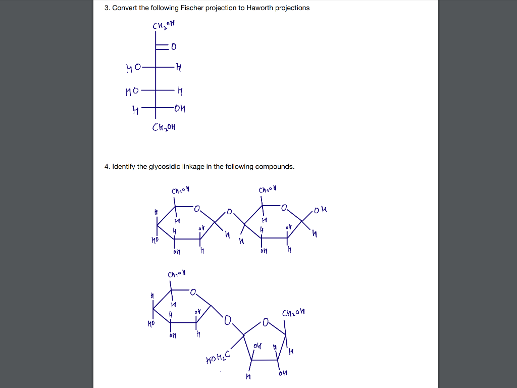Solved 3. Convert the following Fischer projection to | Chegg.com