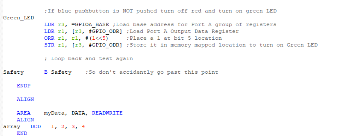 Solved STR r1,[r0, \#GPIO_OTYPER] ; Initialize Port C Pin 13 | Chegg.com