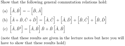 Solved Show that the following general commutation relations | Chegg.com