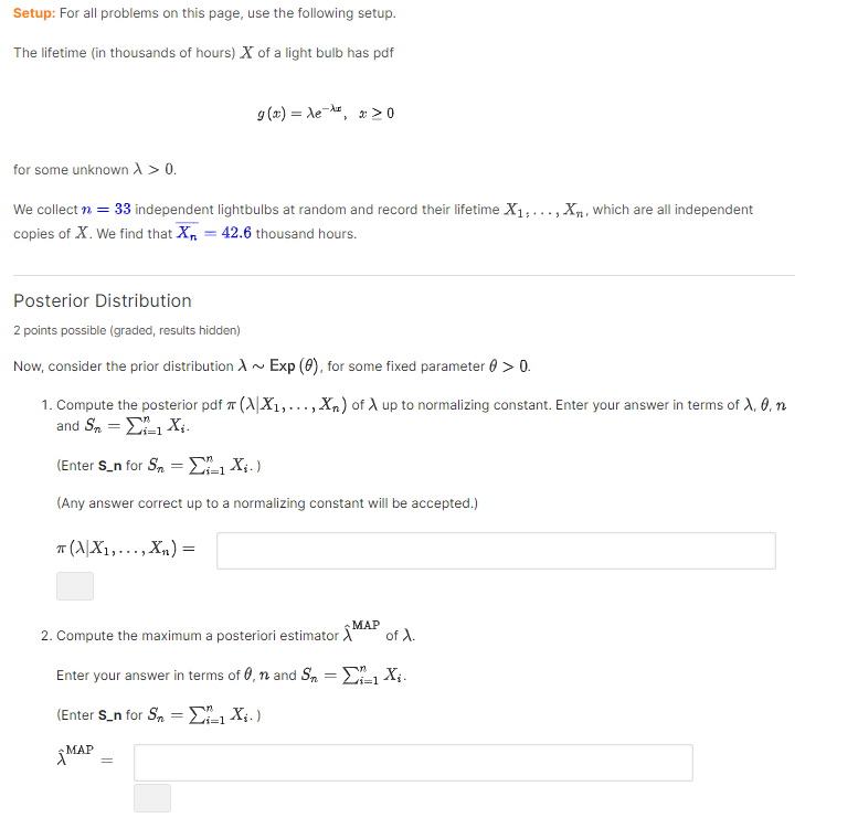 Solved Setup: For all problems on this page, use the | Chegg.com