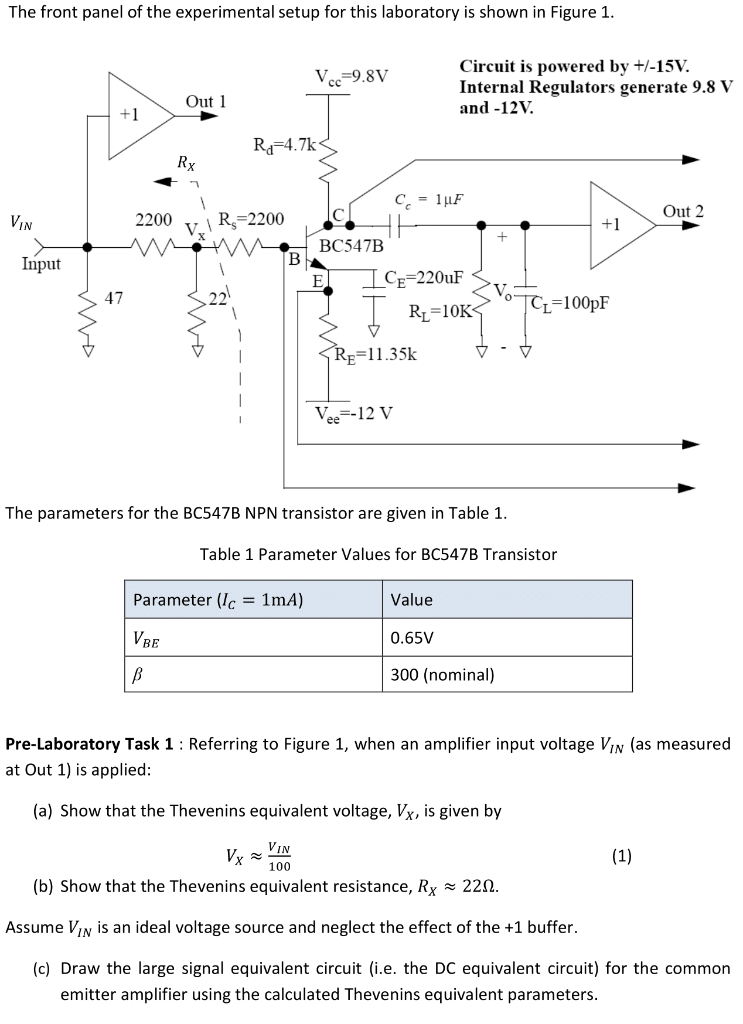 Solved The front panel of the experimental setup for this | Chegg.com