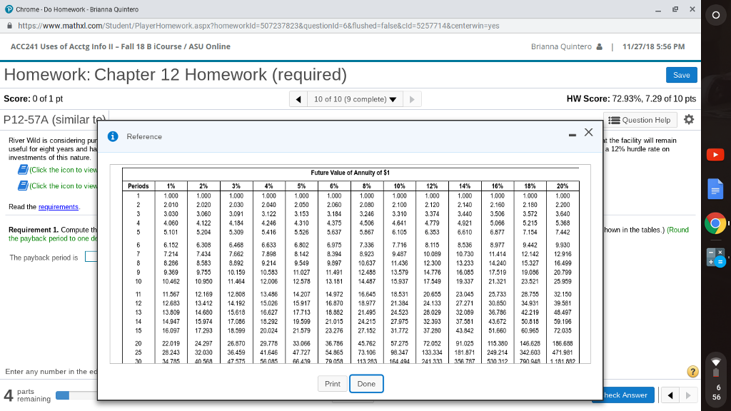 Solved Chrome- Do Homework- Brianna Quintero 을 | Chegg.com