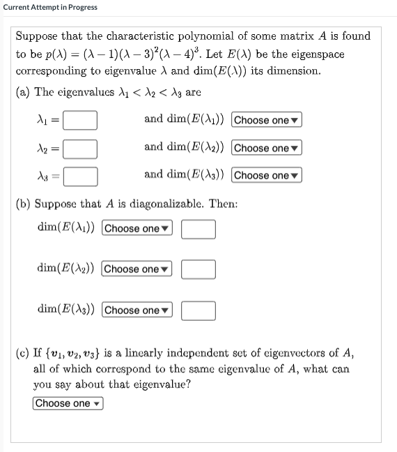 Solved Current Attempt in Progress Are the matrices A = and | Chegg.com