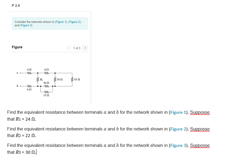 Solved P 2.6 Consider the networks shown in (Figure 1). | Chegg.com