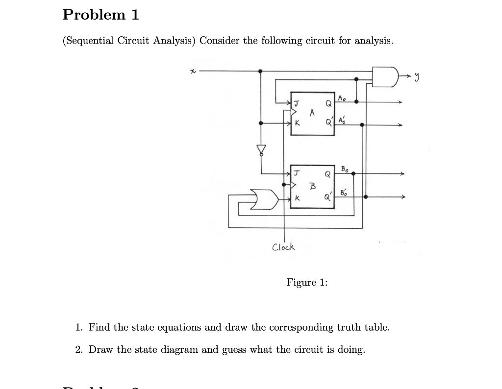 Solved Problem 1 (Sequential Circuit Analysis) Consider the | Chegg.com